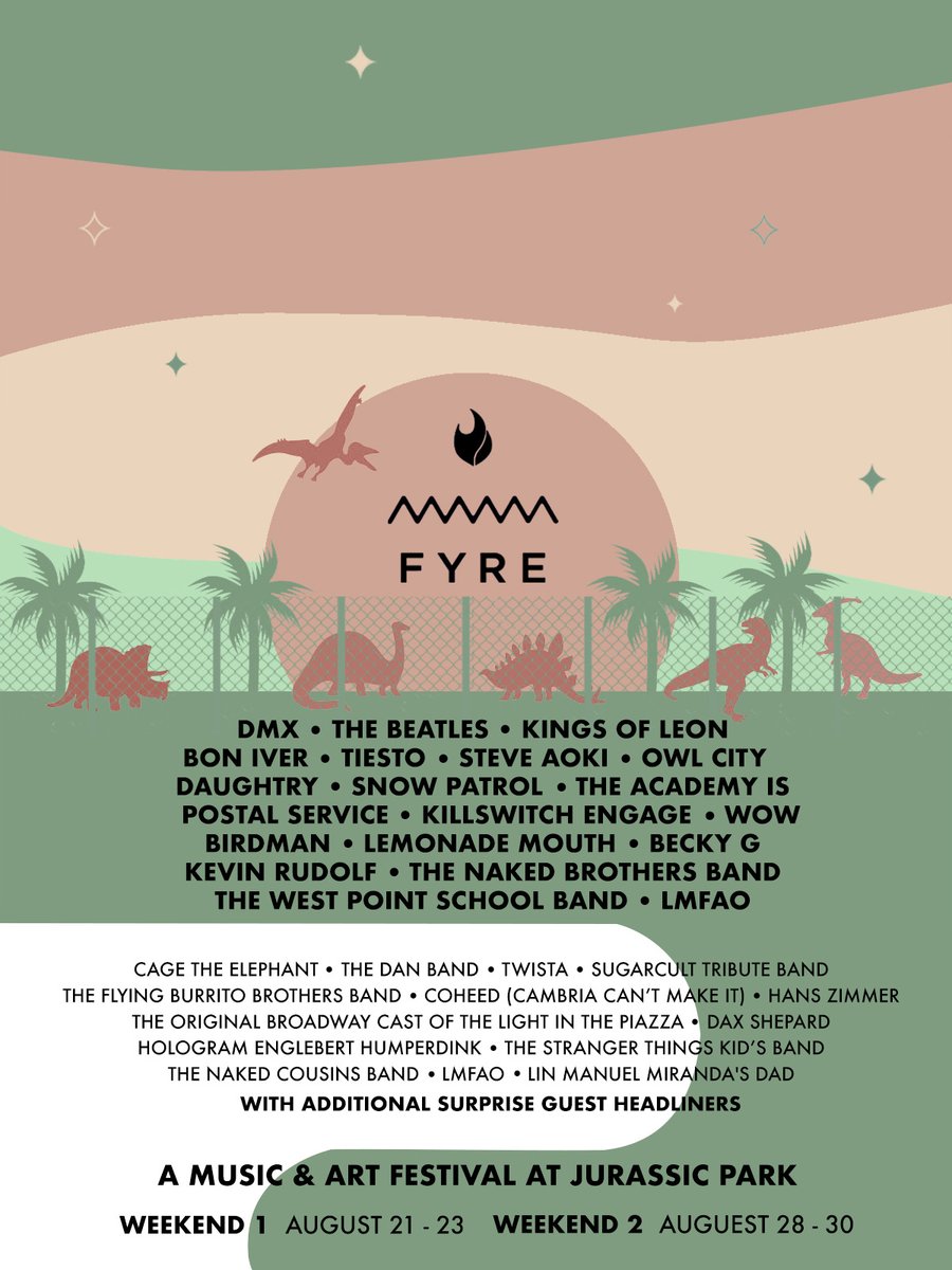 Fyre Festival 2 Lineup Unveiled: Get Ready for the Ultimate Music ...